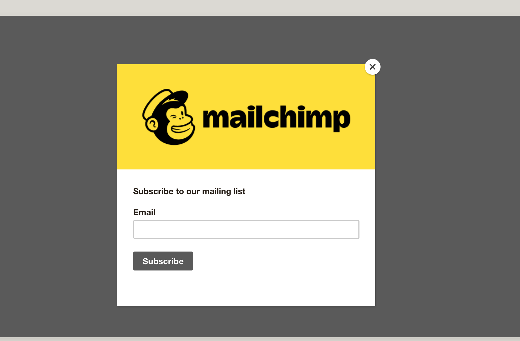 Make MailChimp's popup appear with click on button or link in 2021
