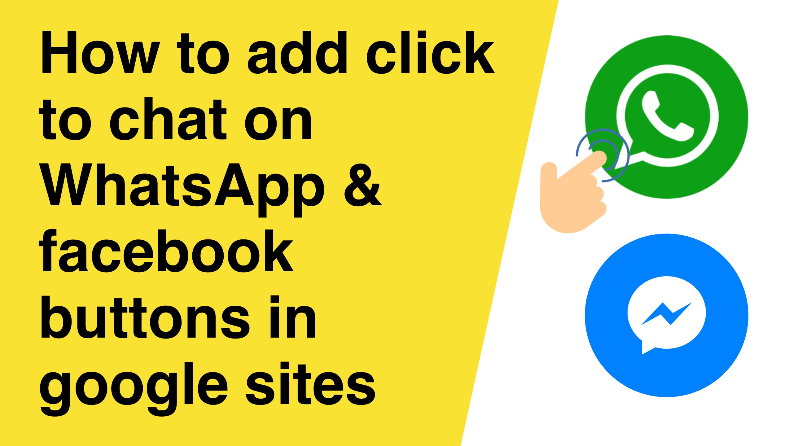Add Click To Chat On WhatsApp Facebook Buttons Or Links In Google 